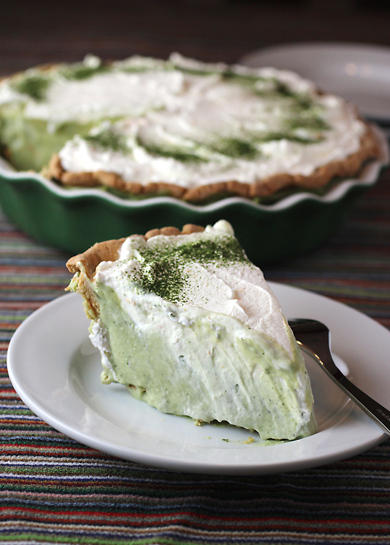 Going Green For The Holidays with Matcha Cream Pie | Food Gal