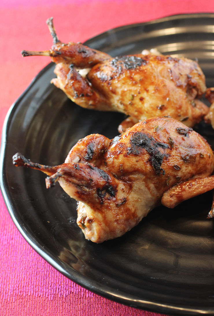 Pomegranate-Glazed Roasted Quail | Food Gal