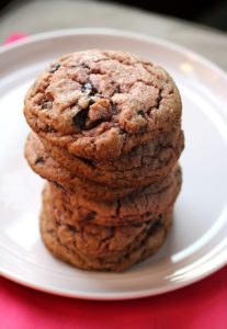 Raspberry Chocolate Chunk Cookies | Food Gal
